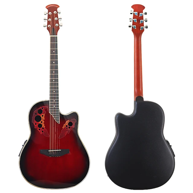 Round Back Ovation Model Electric Acoustic Guitar 41 Inch Acoustic ...