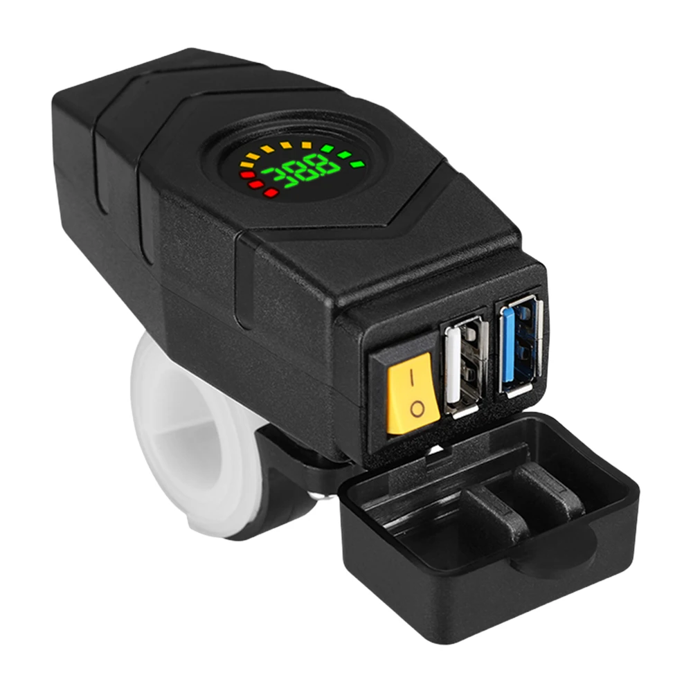 28W-QC3-0-E-bike-Handlebar-USB-Charger-with-Switch-Dual-USB-Fast ...