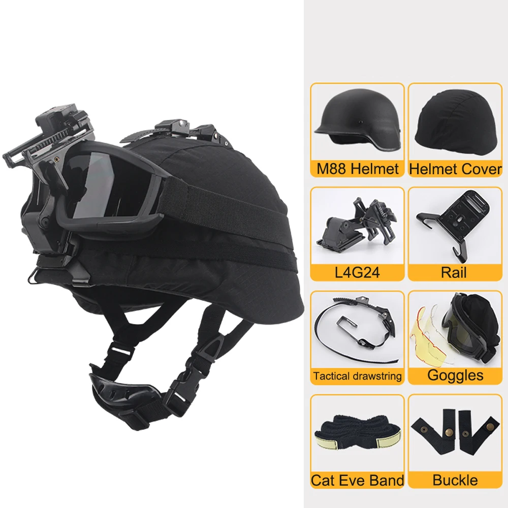 M88-Steel-Helmet-Tactical-Airsoft-Helmet-Sets-Alloy-Steel-Anti-Riot ...