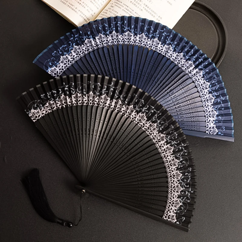 Chinese-Style-Folding-Fan-With-Tassel-Ultralight-Portable-Handmade ...