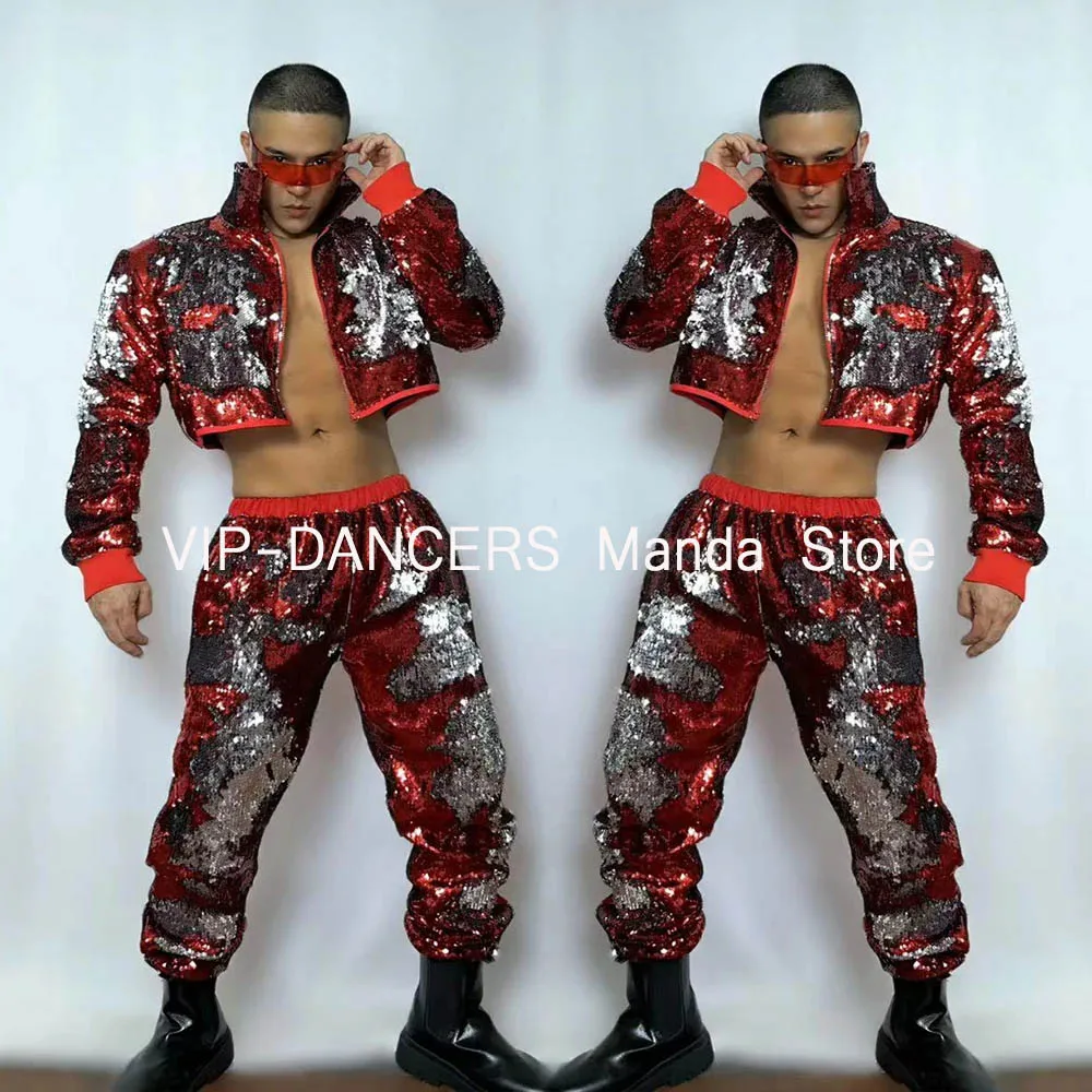 Nightclub Jazz Dance Cotume Hip Hop Dance Suit Sexy Pole Dance Clothes ...