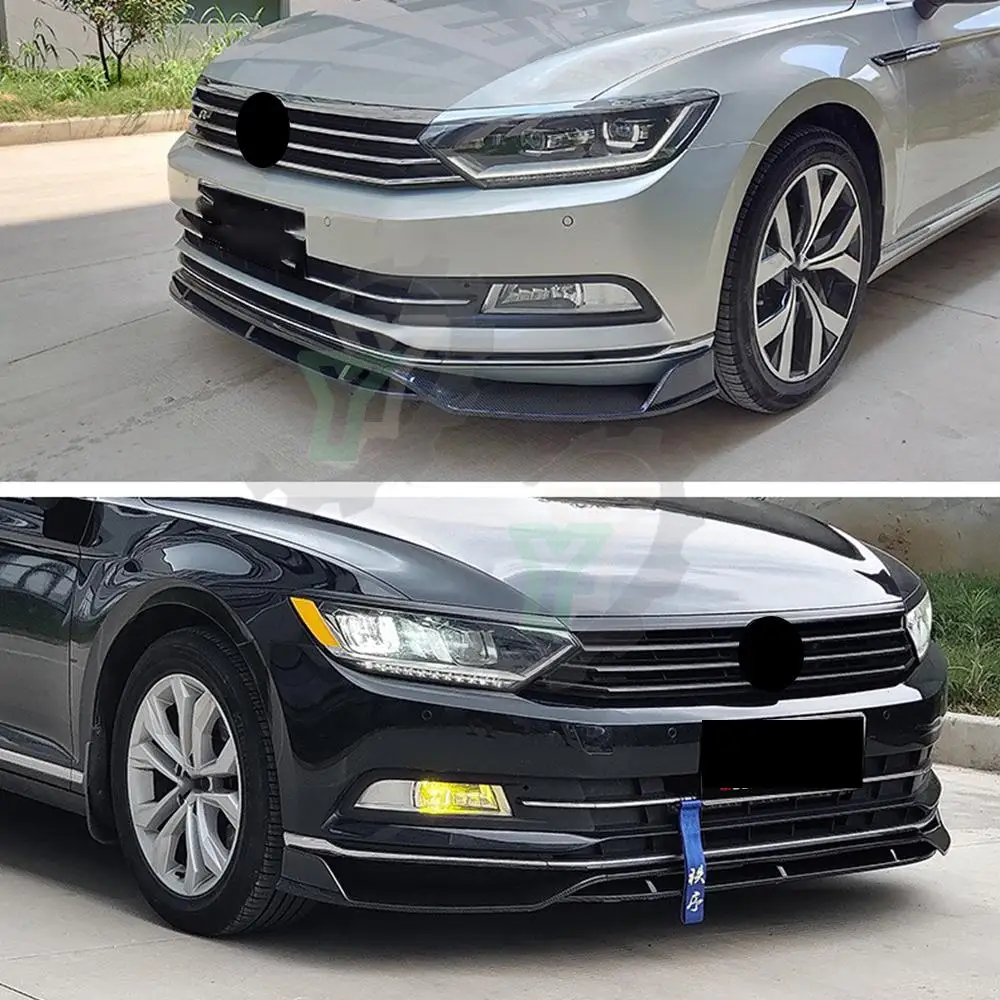 Car-Front-Spoiler-Bumper-Lip-Glossy-Black-Car-Lower-Splitter-Body-Kit ...