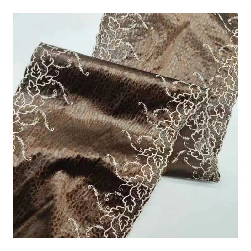 Marrón venta al por mayor lote delicado bordado flor tul encaje ...