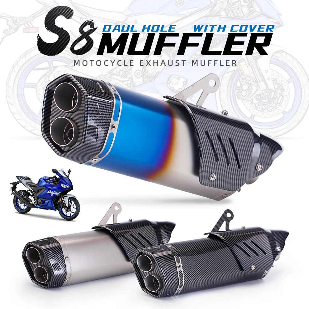 Slip-on-51mm-motorcycle-exhaust-system-muffler-modified-tube-middle ...