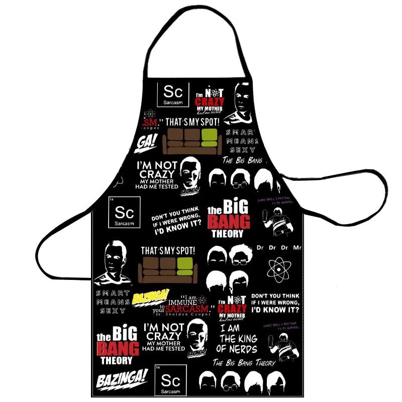 The Big Bang Theory Apron Grill Kitchen Chef Apron Professional for BBQ ...