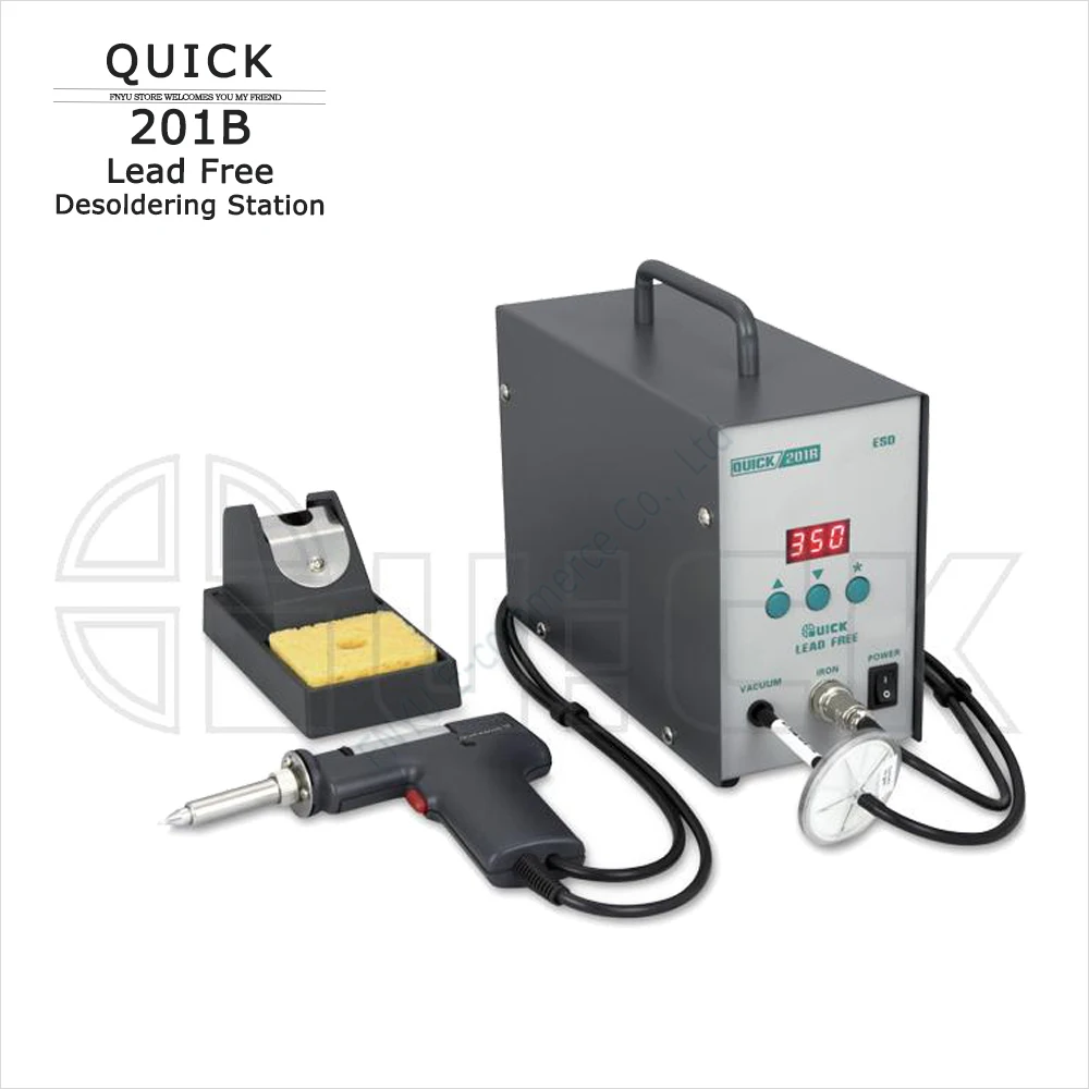 Quick 201b Lcd Electric Desoldering Gun Anti-static Strong Suction Vacuum Desoldering Pump For ...