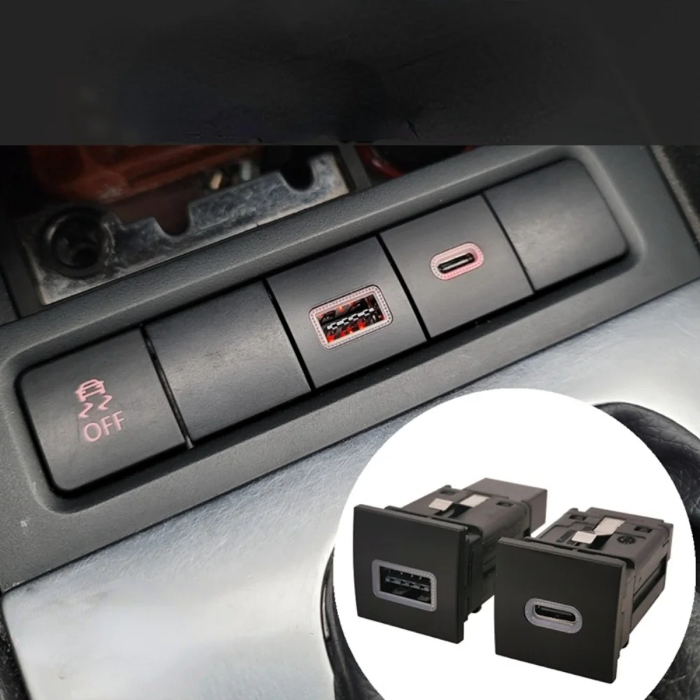 Car Usb Car Charger Socket Usb Charging Outlet Power Adapter Pd Type ...