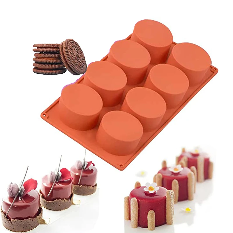 8-Cavity-Round-Silicone-Cake-Mold-Chocolate-Covered-Oreo-Cookie-Mould ...