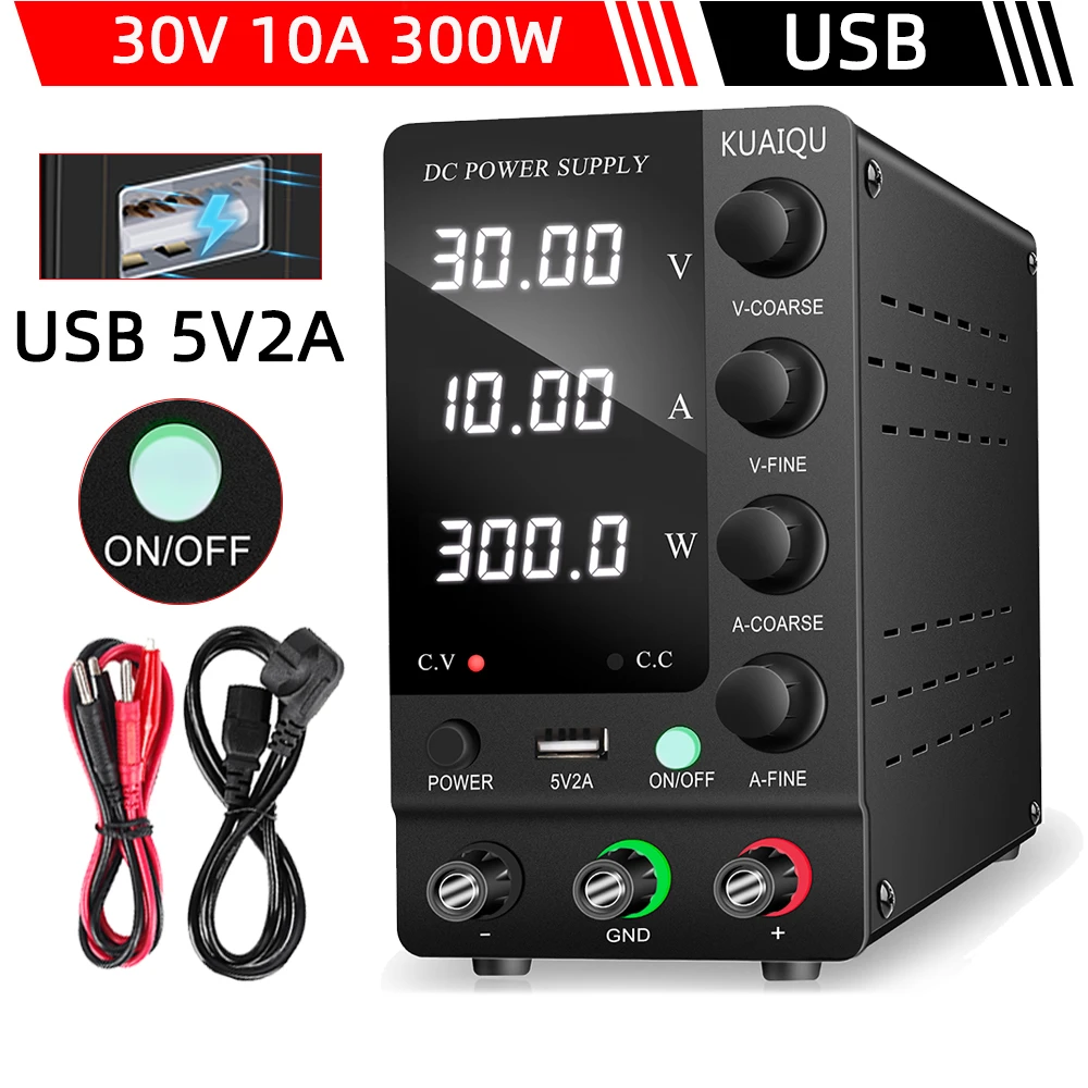 Regulated Dc Lab Power Supply Adjustable Laboratory 30v 10a 60v Voltage ...