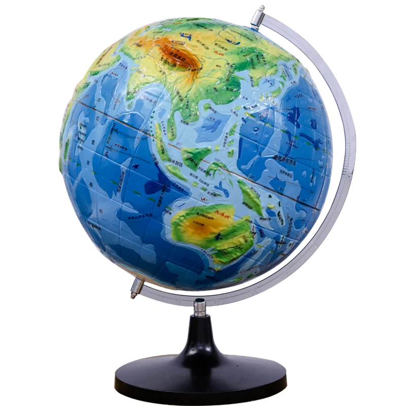 English 32cm three-dimensional terrain standard teaching globe relief ...