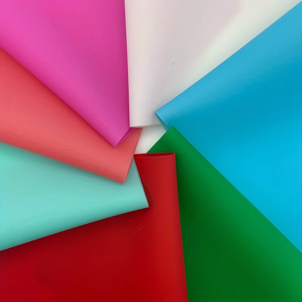7-Pcs-Matte-PVC-Sheet-Jelly-Smooth-Candy-Color-Waterproof-Vinyl-Fabric ...