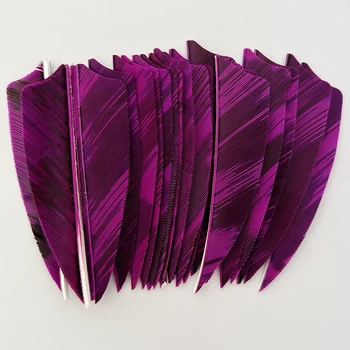 50Pcs 3 Inch Arrow Feathers Fletching Shield Cut Right Wing Ink ...