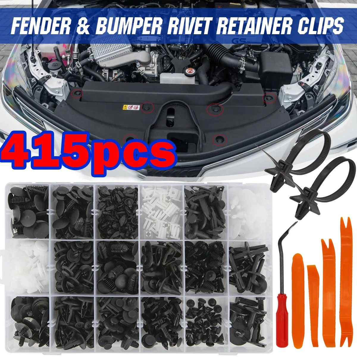 Car Automotive Push Pin Rivet Trim Panel Body Interior Assortment ...