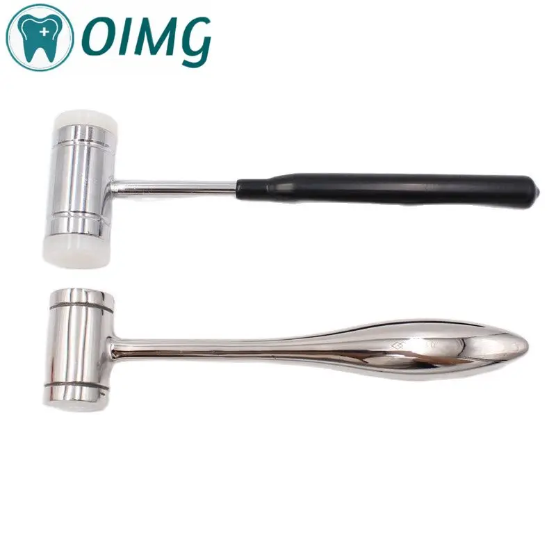 Dental-Bone-Hammer-Double-headed-Nylon-Stainless-Steel-Handle-Autoclave ...