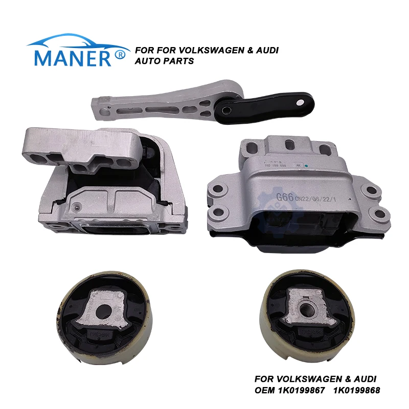 MANERI 5PCS Engine Rear Transmission Motor Mount For Audi A3 VW Golf ...