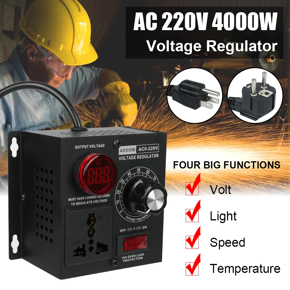 Adjustable Dimmer Variable Voltage Controller For Light Speed ...