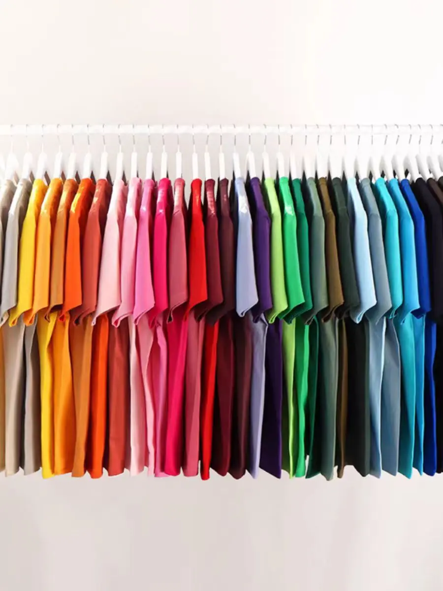 Multi-Color-Pure-Cotton-Short-Sleeved-T-shirt-for-Both-Men-and-Women ...