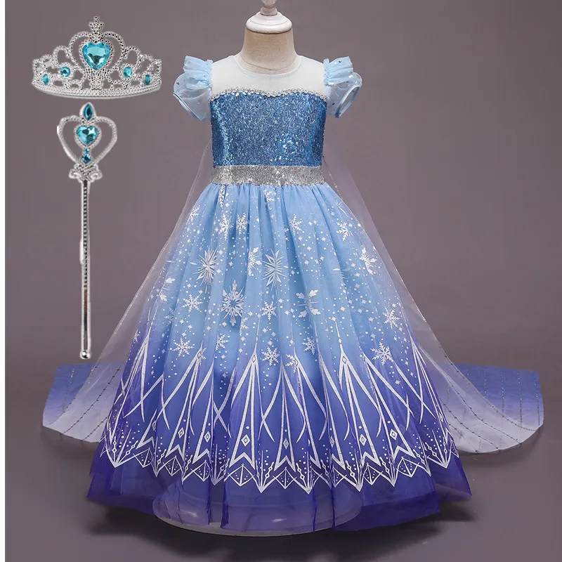 Kids-Girls-Costumes-for-Cosplay-Elsa-Dress-3-10Y-Children-Princess ...
