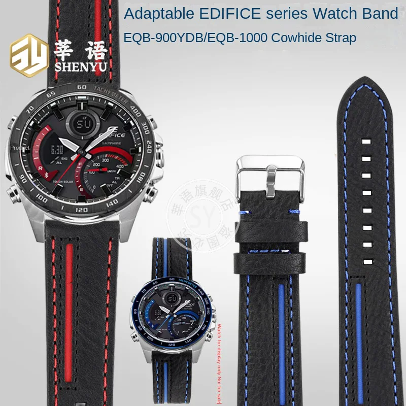 Shenyu-Leather-Watch-Band-For-Casio-Edifice-series-ECB-900YDB-ECB-1000 ...