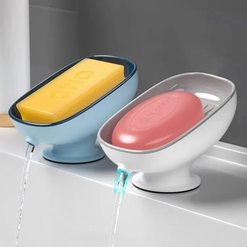 Suction cup Soap Holder Drain Soap Box Holder Bathroom Shower Soap ...
