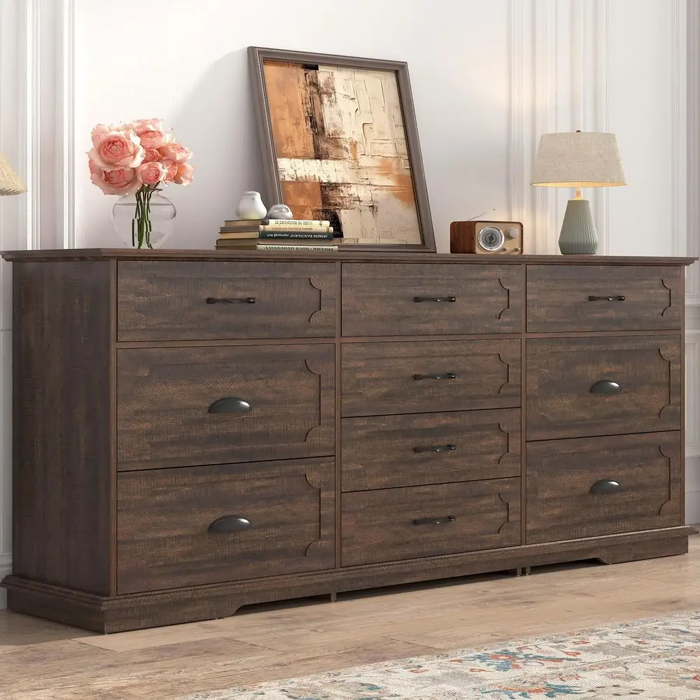 70 Grand Drawer Unit with Charging Station, 10 Drawer Dresser with ...