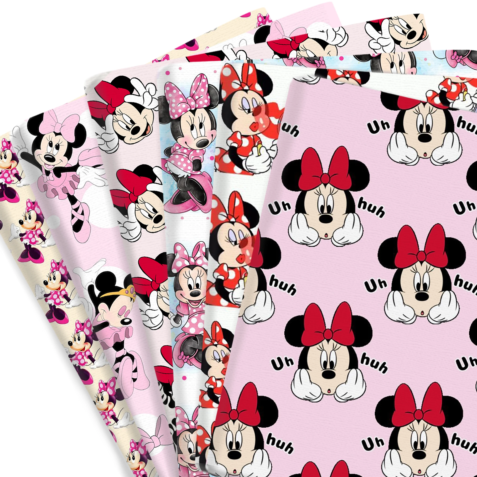 50-145cm-Cute-Mickey-Minnie-Mouse-Polyester-Cotton-Fabric-For-Tissue ...
