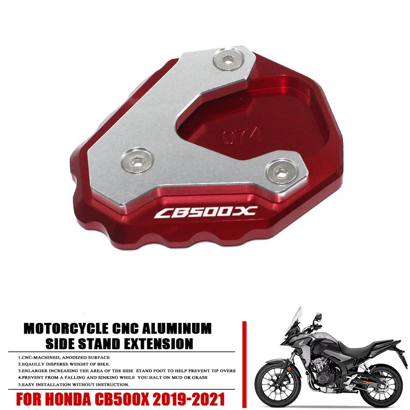 Motorcycle Cnc Kickstand Foot Side Stand Extension Pad Support Plate