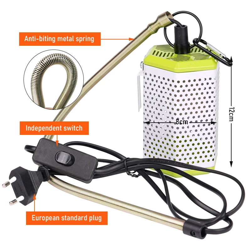 Reptile Warm Lights Accessories Pet Parrot Heat Preservation Lamp ...