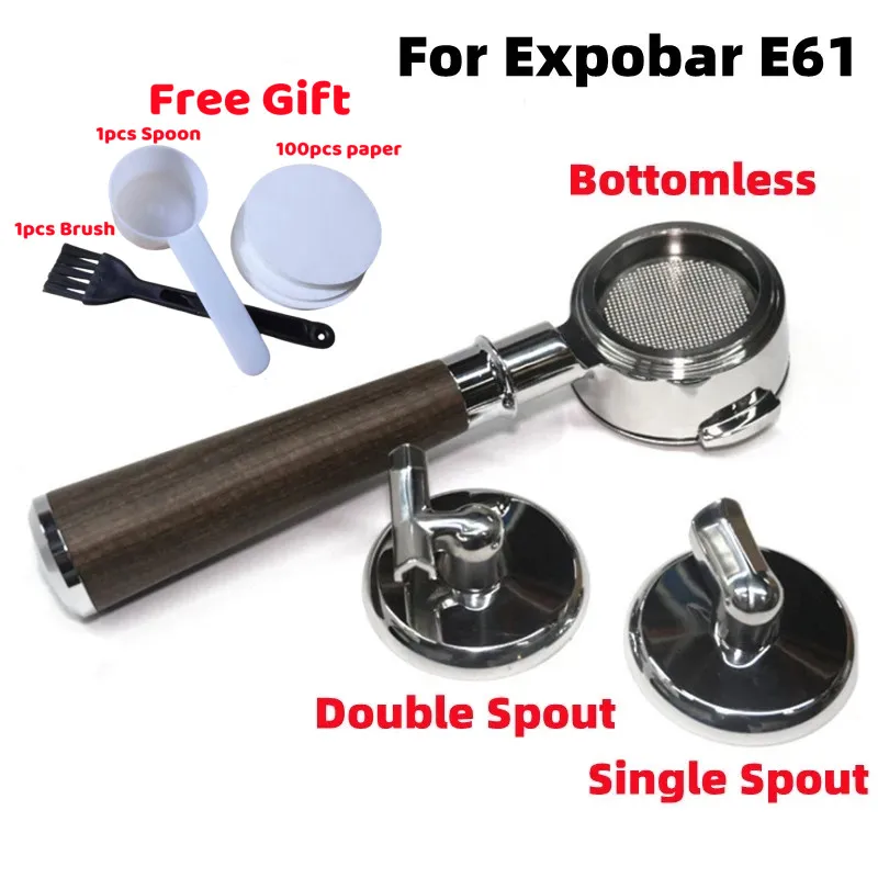 Bottomless Portafilter 58mm Filter Holder Single Double Spout Coffee ...