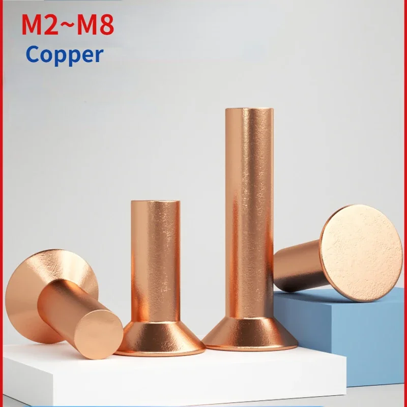 M2-M2-5-M3-M4-M5-M6-M8-Solid-Copper-Rivets-Countersunk-Head-Self ...