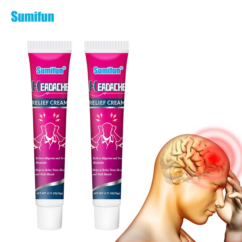 1Pc Sumifun Headache Relief Cream Herbal Migraine Treatment for Relax ...