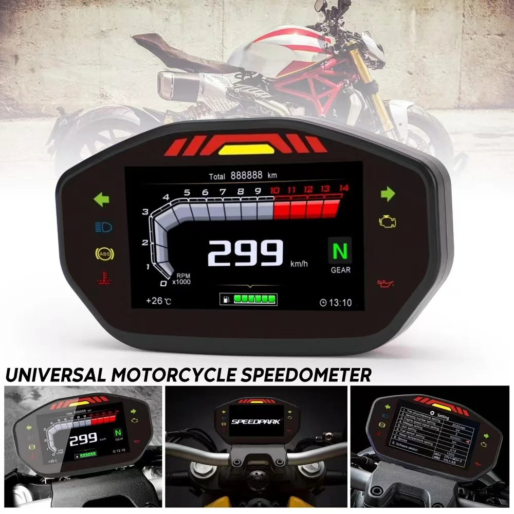 12V-Universal-Motorcycle-LCD-Digital-Speedometer-TFT-Screen-Motorcycle ...