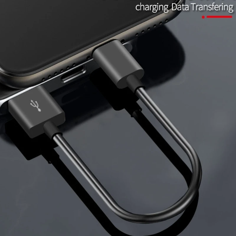 10cm Short USB to Type-C Cable High Speed Charging Cord Support Data ...