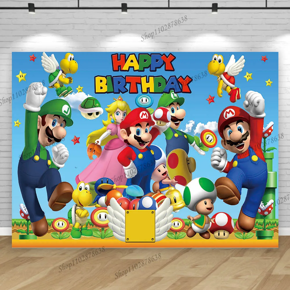 Fondo personalizado con nombre y edad, tema de Super Mario Bros, fondo ...