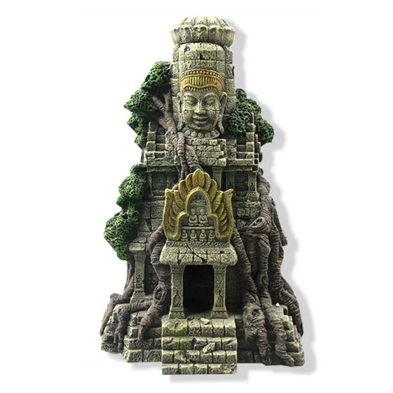 1Pc Vietnamese Temple Fish Tank Landscaping Ornament Simulation Crafts ...