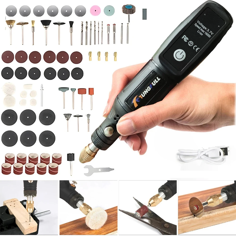 Mini-Taladro-Inal-mbrico-USB-herramienta-rotativa-de-grabado-de ...