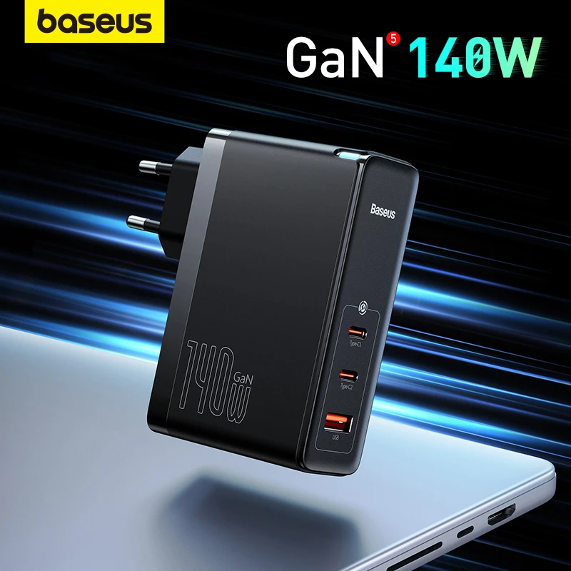 Baseus-GaN-Charger-140W-USB-Type-C-PD-Fast-Charger-with-Quick-Charge-4 ...