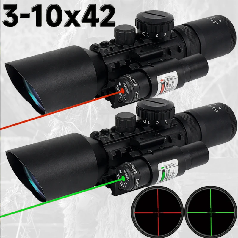 3-10x42EG-Outdoors-Optical-Rifle-Scop-with-Red-Laser-Hunting-Sniper ...