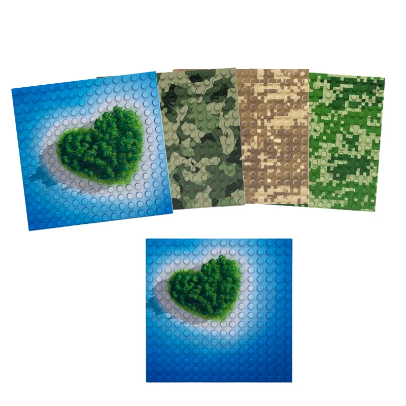 Feleph 16x16 32x16 Bricks Camouflage Brown Green Base Plates Baseplate ...