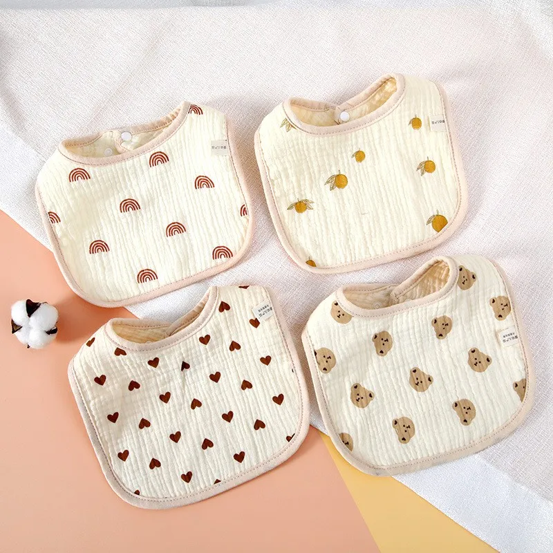 Newborn Bibs Baby Infant Bib Cotton Burp Cloths Bandana Toddler Kids ...