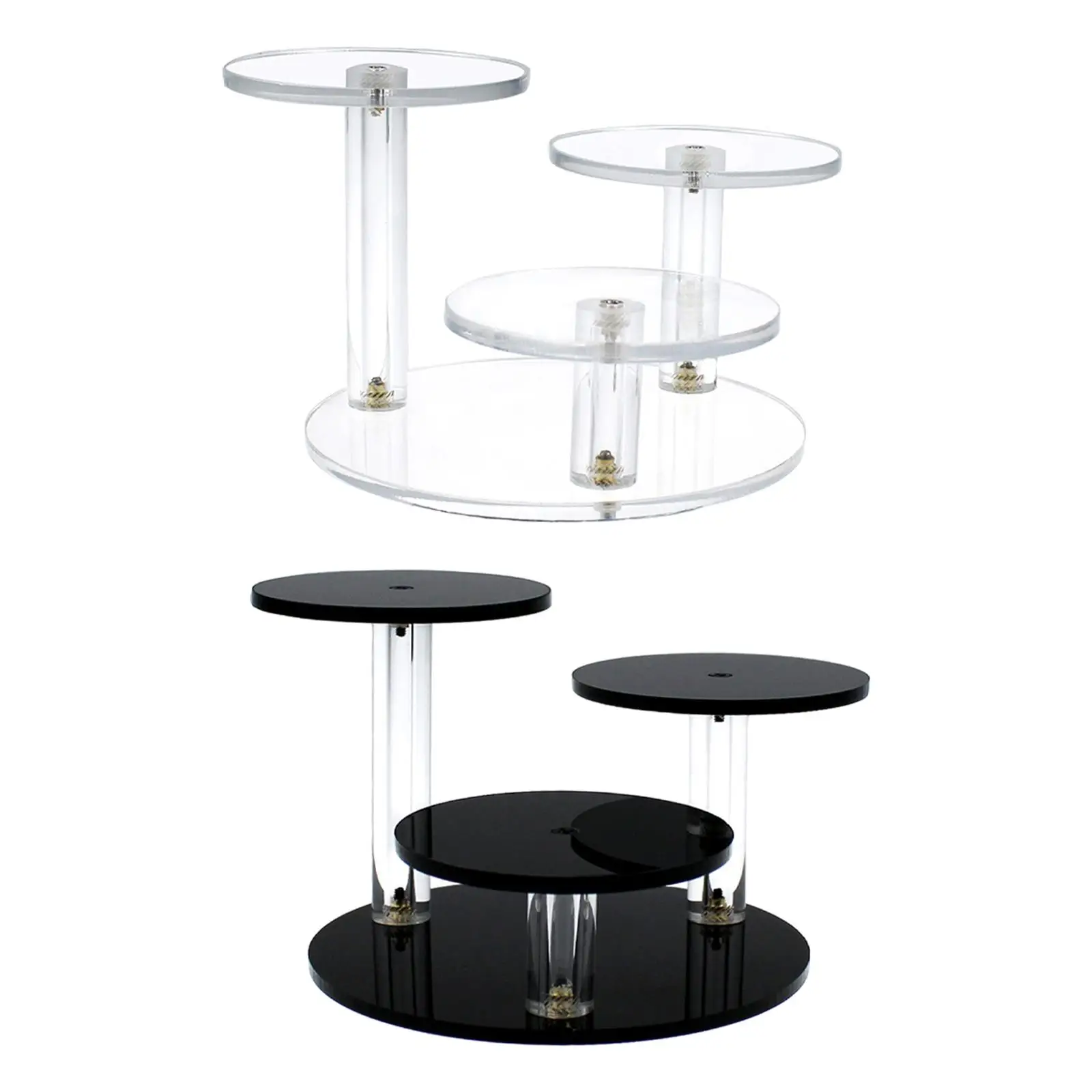 Round-Acrylic-Products-Display-Riser-Stands-3-Tiers-Cupcake-Stand-Mini ...
