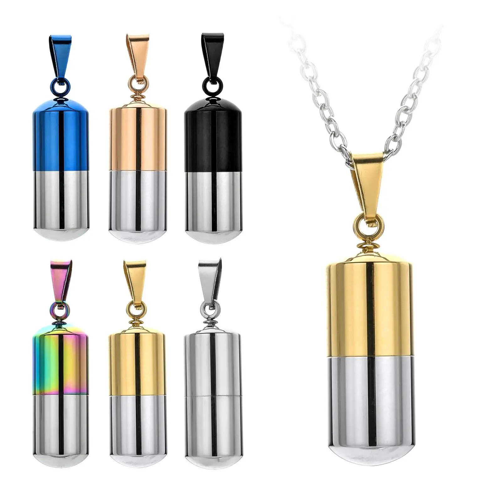 Stainless-Steel-Tube-Pendant-Necklace-Hollow-Case-Capsule-for-Ashes ...