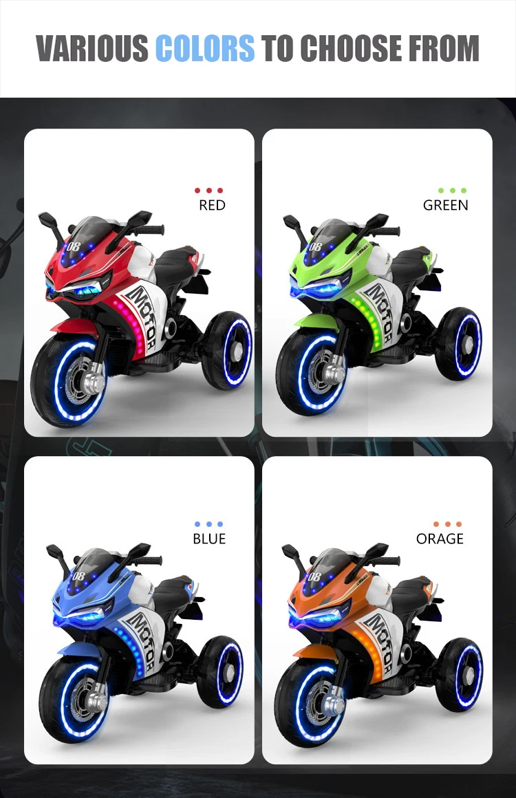 Children’s Electric Motorcycle Charging Electric Large Tricycle ...