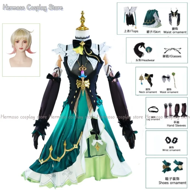 Emilie-Cosplay-Costume-Genshin-Impact-Perfume-Designer-Full-Set-Wig ...
