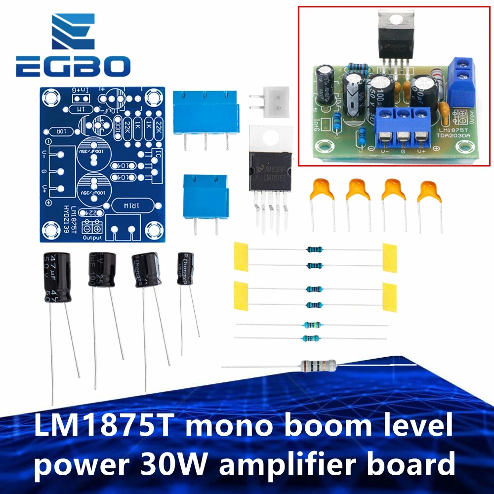 LM1875T mono boom level power 30W amplifier board speaker power amplifier PCB production DIY kit ...