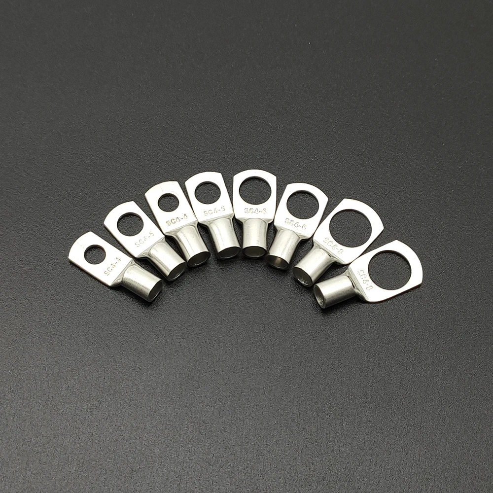 50PCS-4-10mm2-Terminal-Wire-Welding-Cable-Connector-Kit-Bolt-Hole ...