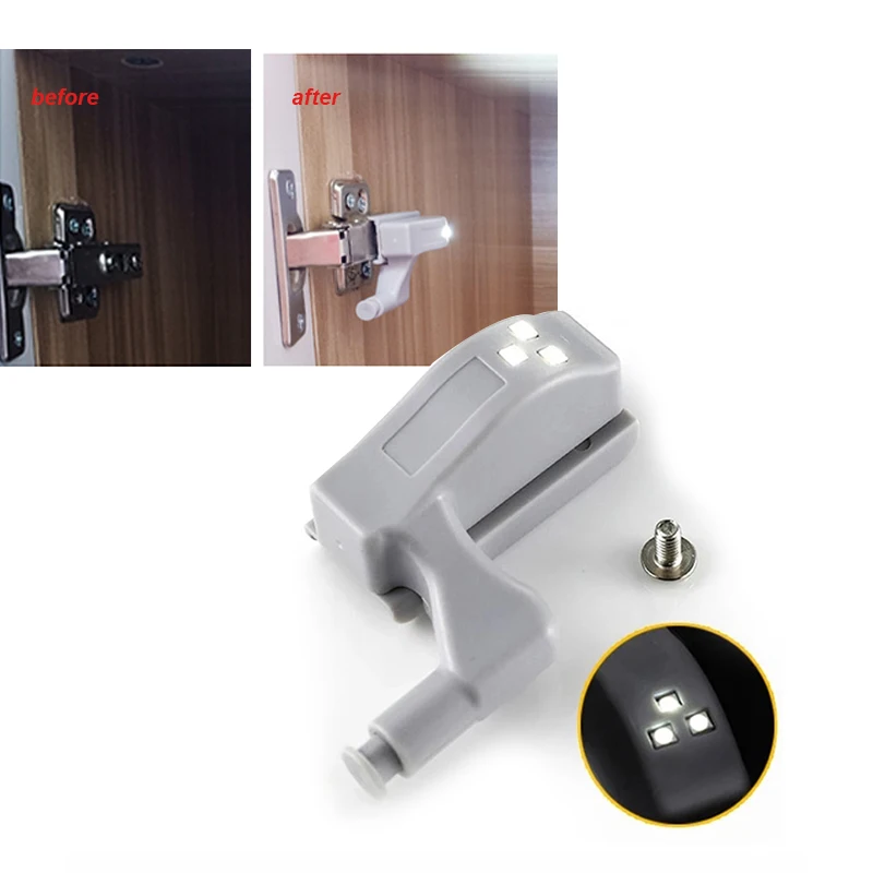 Cabinet Hinge Lignt LED Lamp Touch Battery Universal Kitchen Door Light Wardrobe Closet Smart ...