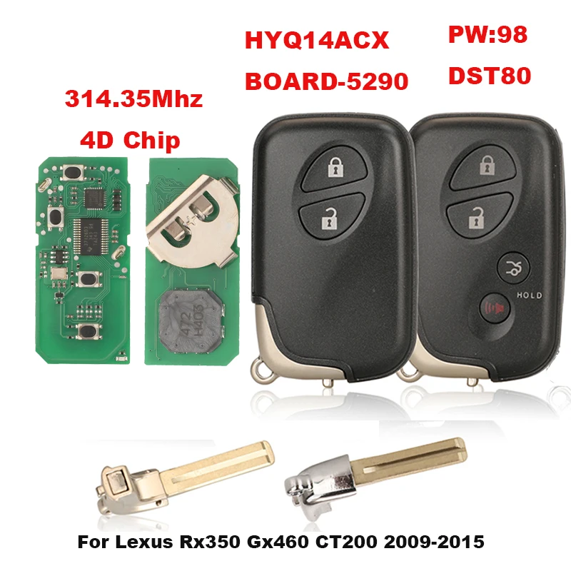 jingyuqin Remote Car Key Control For Lexus RX350 GX460 CT200 2009-2015 ...