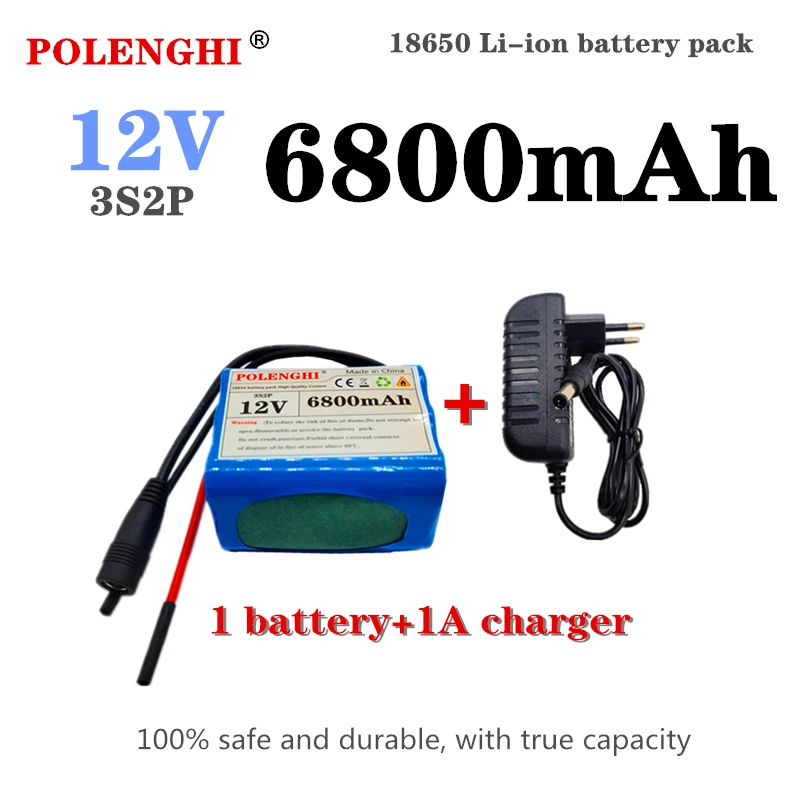 100-true-capacity-3S2P-12V-6800mAh-rechargeable-lithium-ion-battery ...