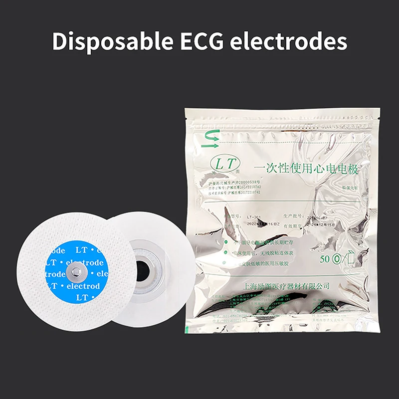 50-Pcs-Disposable-ECG-Electrodes-Medical-Electrode-Patch-EKG ...